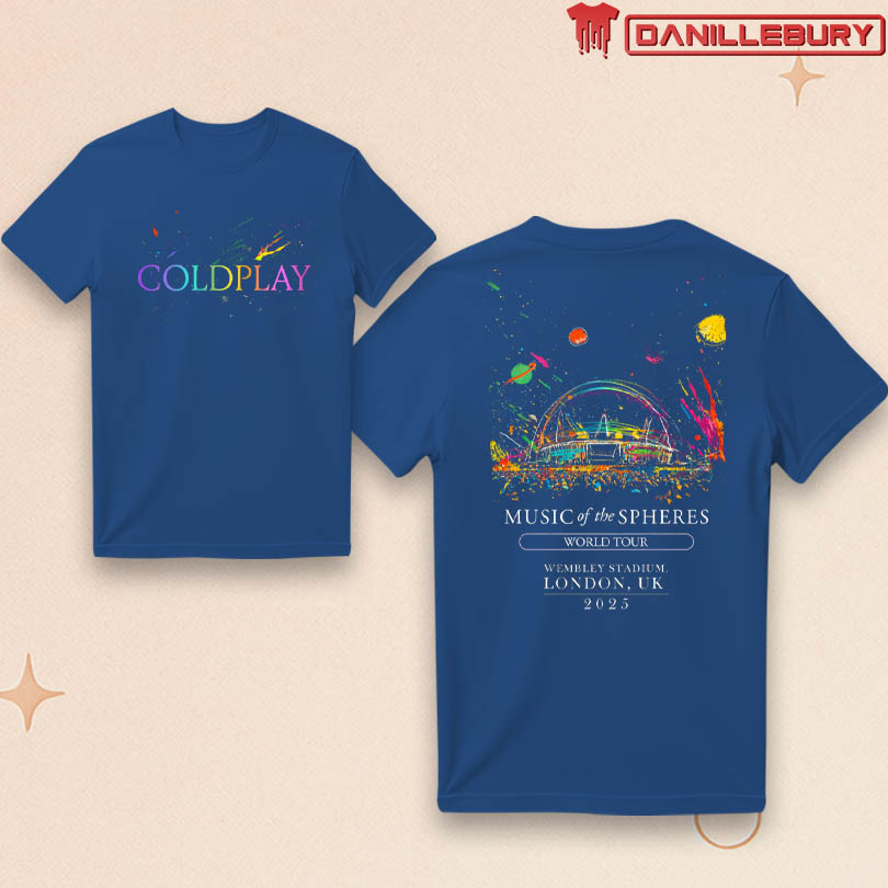 Official Coldplay Wembley Stadium London UK 2025 T-Shirt
