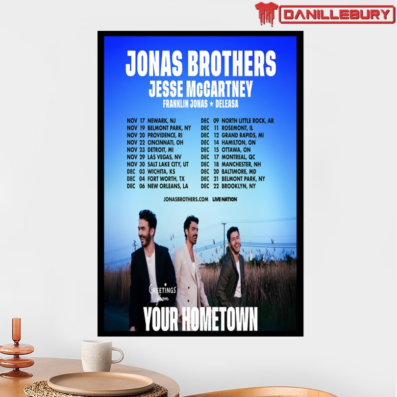 Jonas Brothers And Jesse McCartney 2025 Event Poster