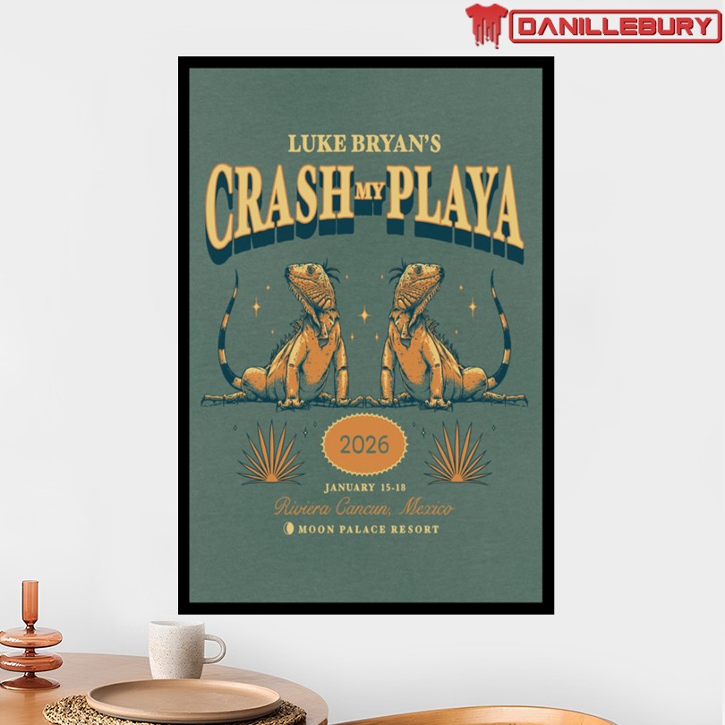 Luke Bryan Jan 15-18 2026 Crash My Playa Riviera Cancun MX Poster