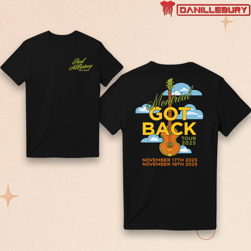 Official Paul McCartney Got Back Tour 2025 Montreal Event Merch