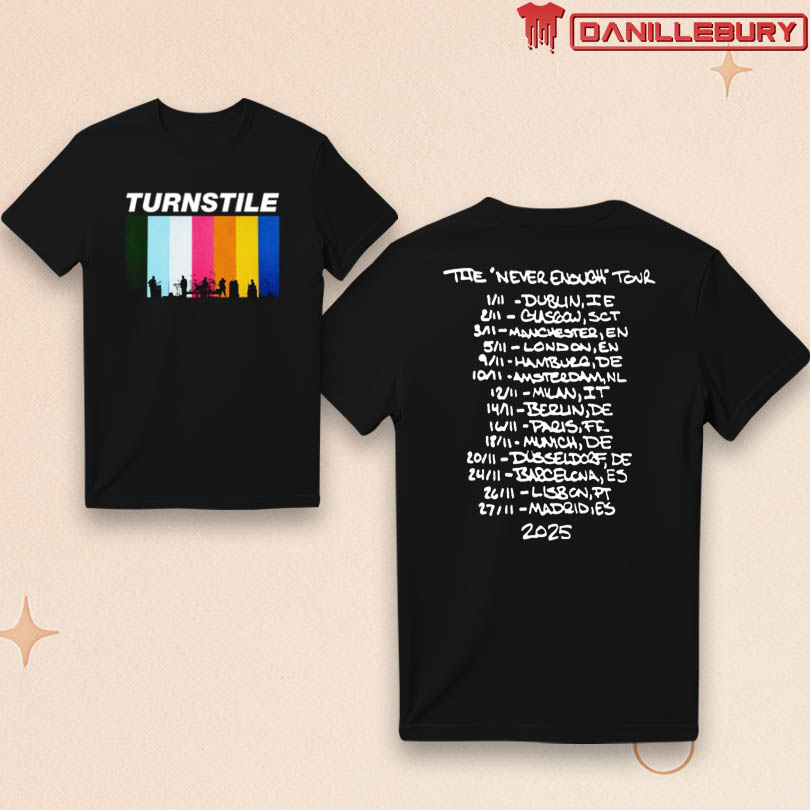 Official Turnstile Tour Europe & UK 2025 Merch