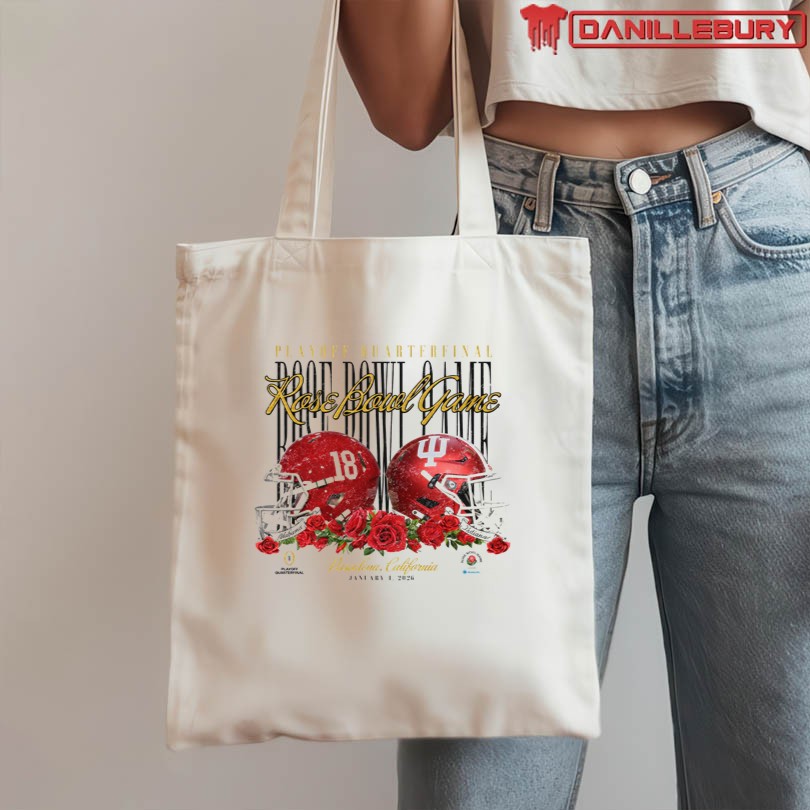 Something Inked Indiana Hoosiers White 2026 Rose Bowl Game vs Alabama